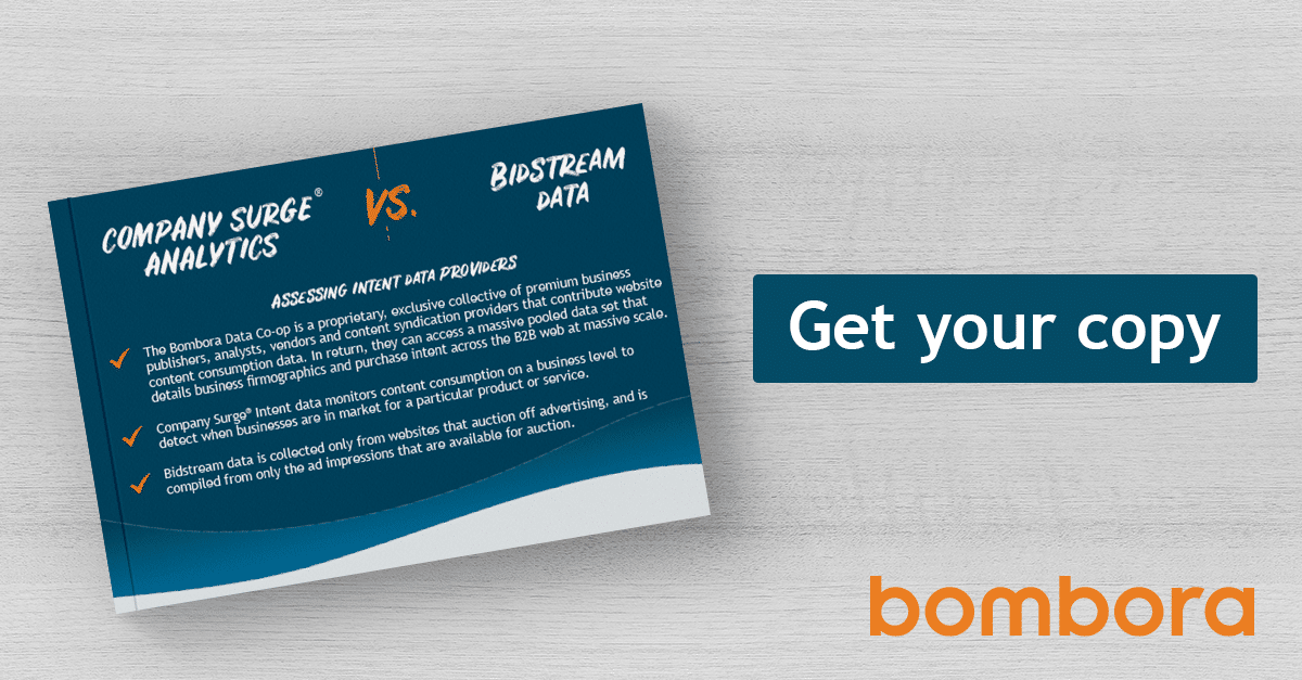 Bombora Intent data vs. Bidstream Intent data - Bombora